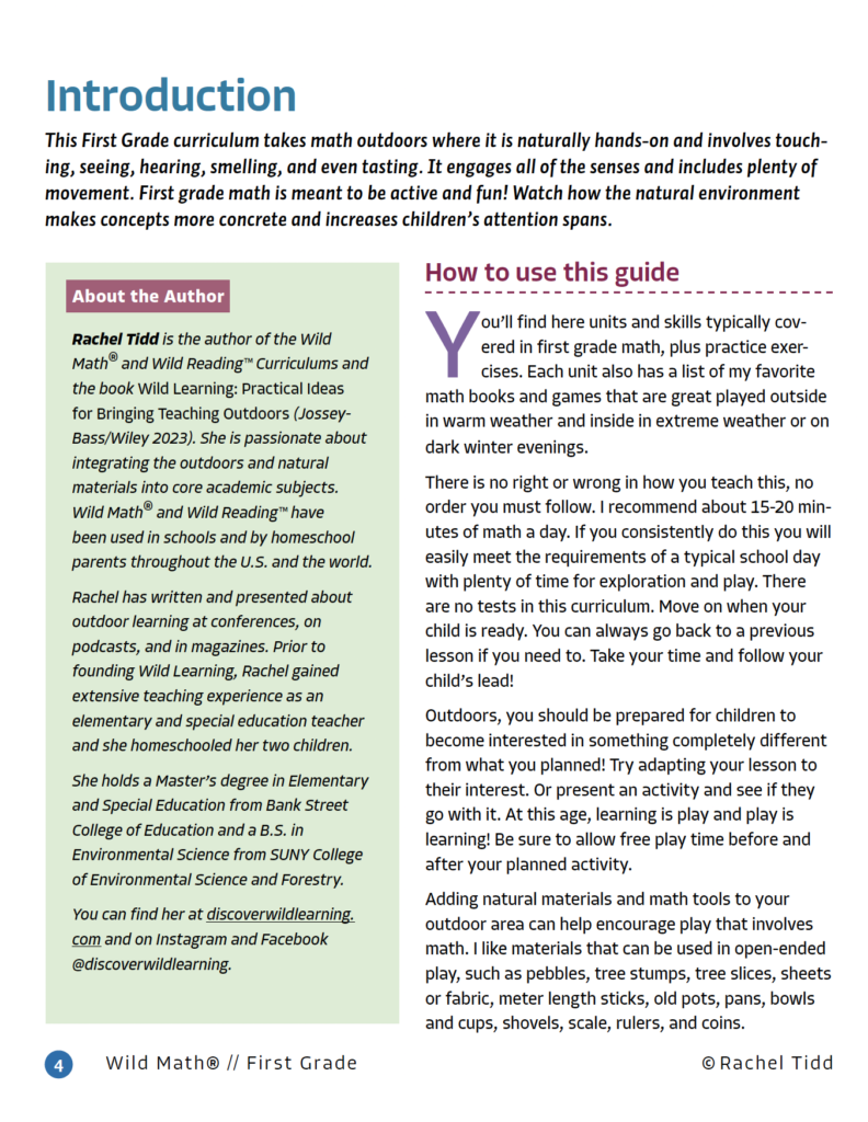 Wild Math Curriculum: First Grade | Wild Learning