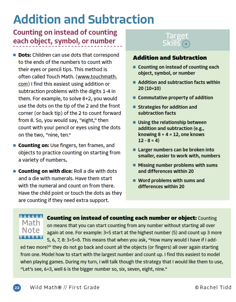 Wild Math Curriculum: First Grade | Wild Learning