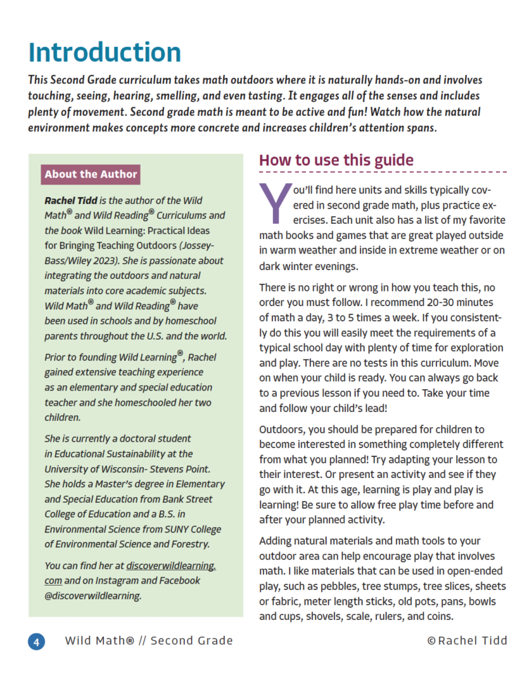 Wild Math Curriculum: Second Grade | Wild Learning