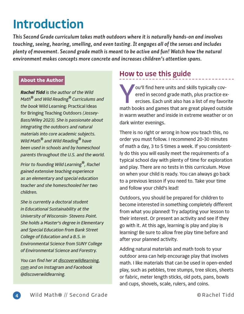 Wild Math Curriculum: Second Grade | Wild Learning