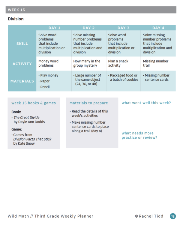 Wild Math Curriculum: Third Grade | Wild Learning