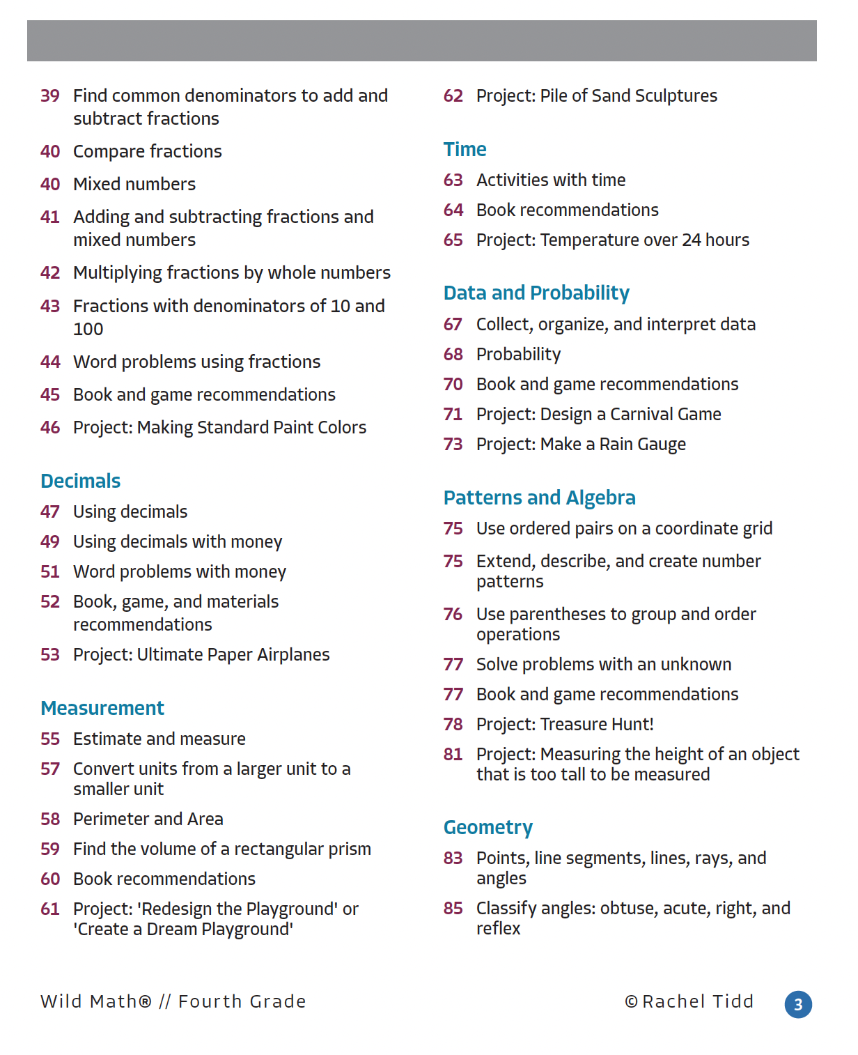 Wild Math Curriculum: Fourth Grade | Wild Learning