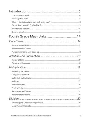 Wild Math Curriculum: Fourth Grade | Wild Learning