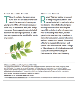 Seasonal Poetry Unit | Wild Learning