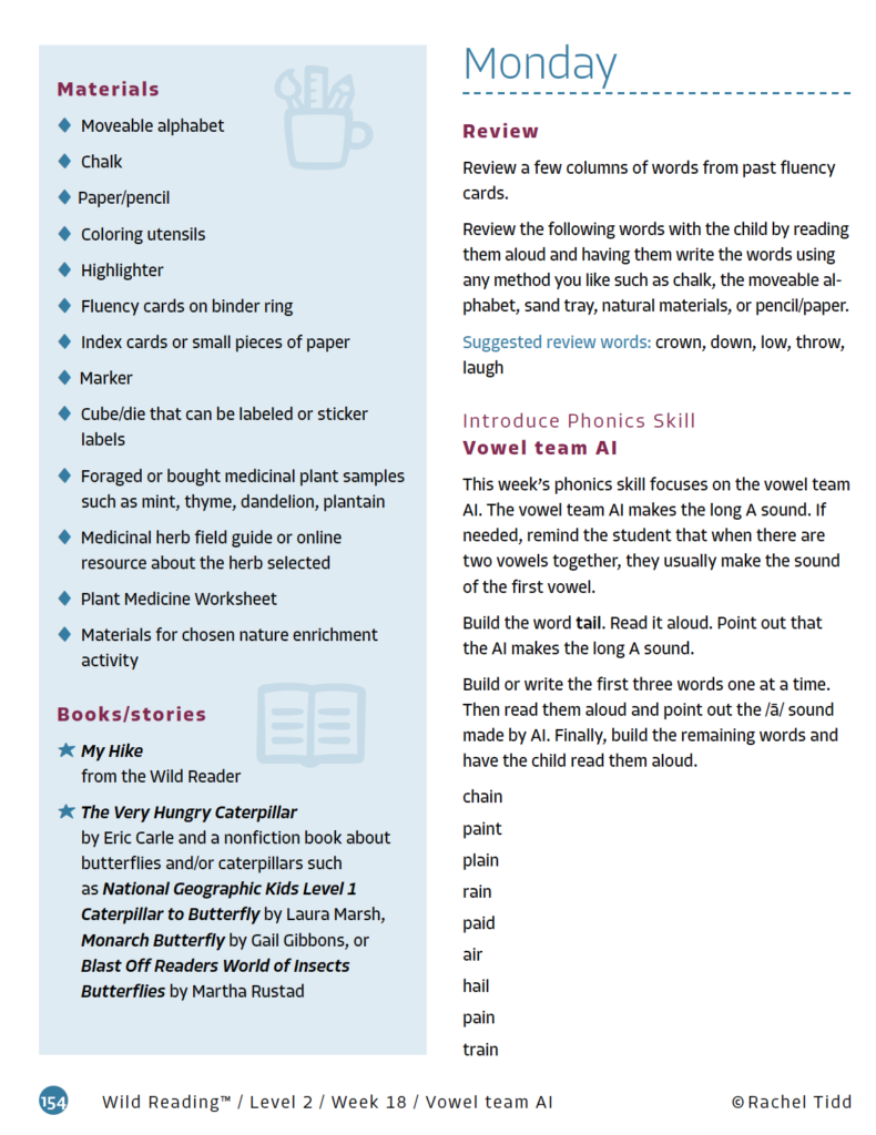 Wild Reading Level Two Curriculum | Wild Learning