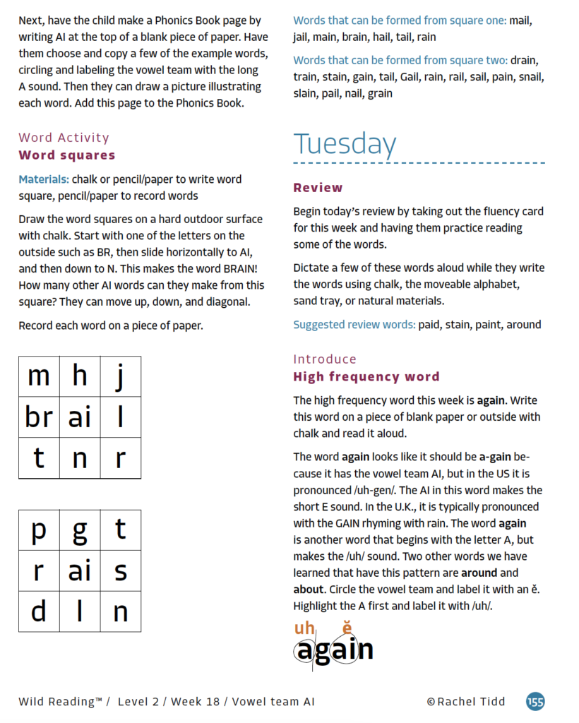 Wild Reading Level Two Curriculum | Wild Learning