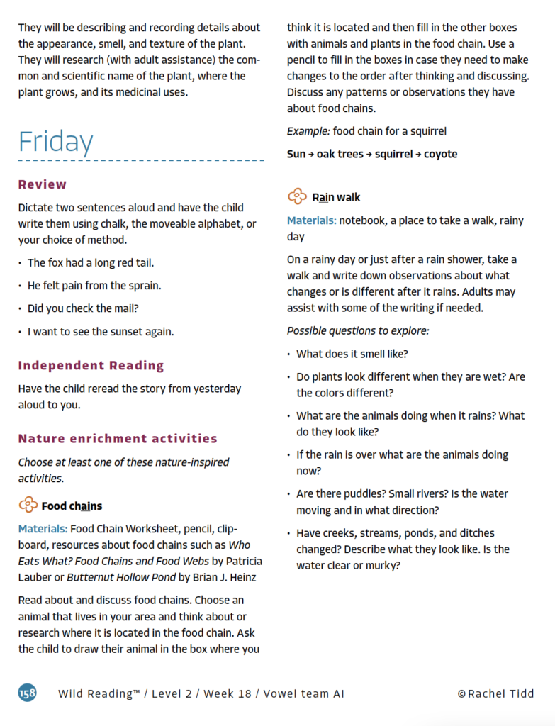 Wild Reading Level Two Curriculum | Wild Learning