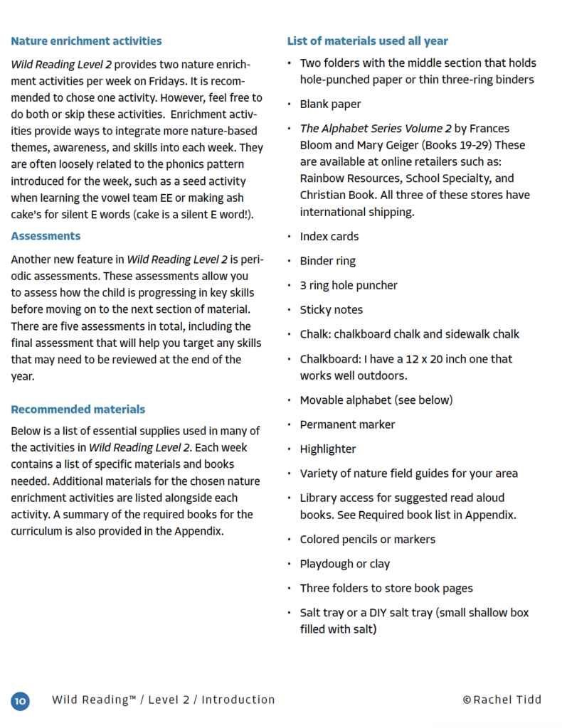 Wild Reading Level Two Curriculum | Wild Learning