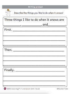 Literature unit: Snow by Cynthia Rylant | Wild Learning