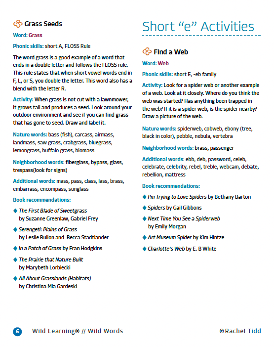 Wild Words Phonics Nature Journaling | Wild Learning