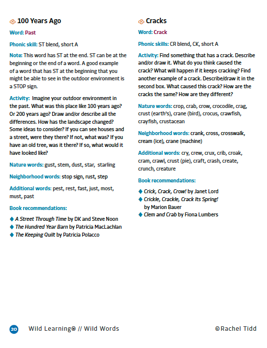 Wild Words Phonics Nature Journaling | Wild Learning